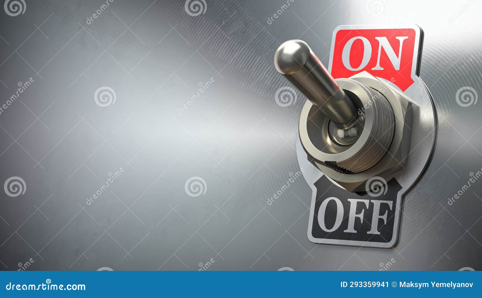 Vintage Switch on Off Toggle. Analog Control Panel. Start or End ...