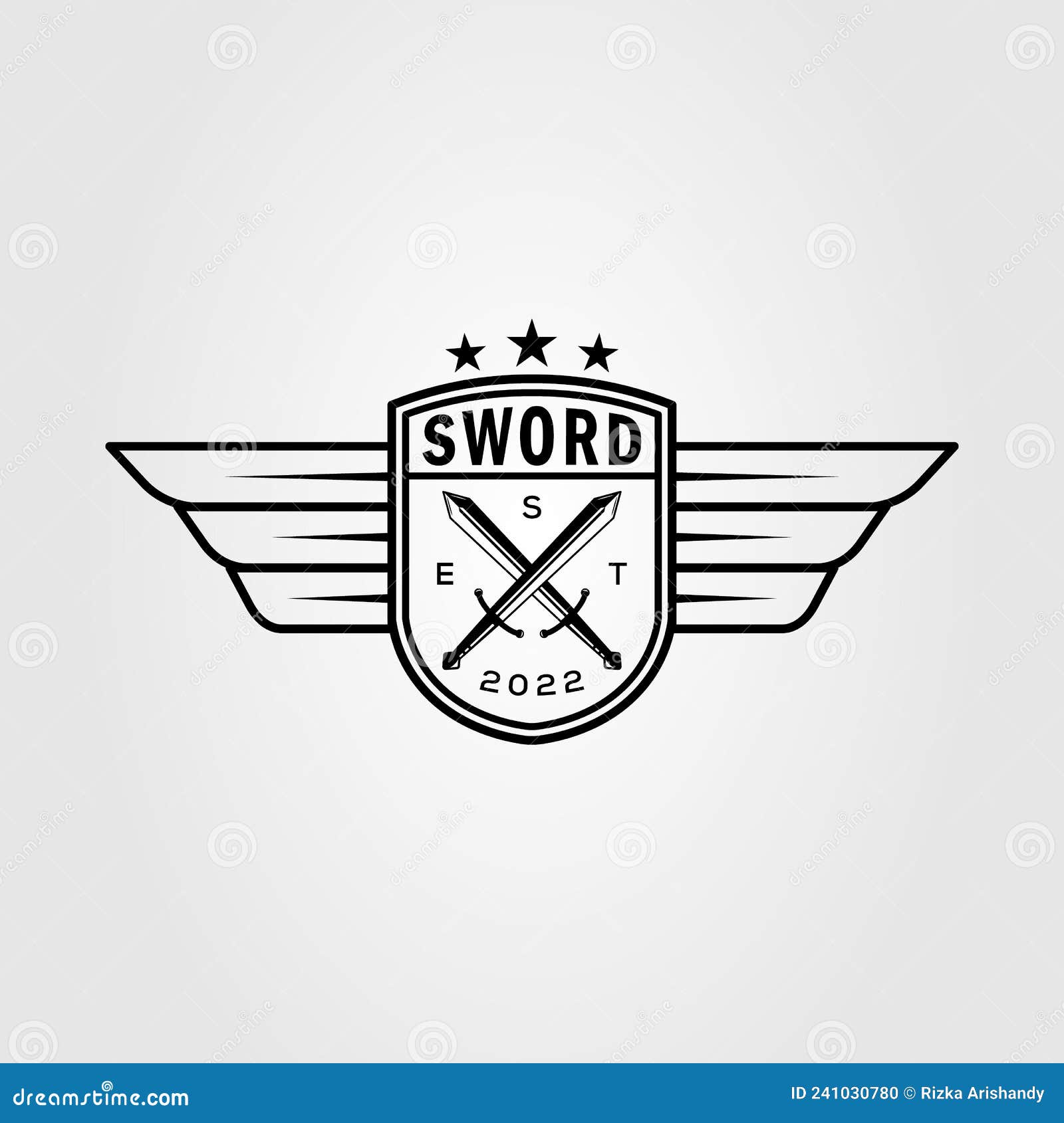 Vintage Sword Hand Drawn Sketch Vector Illustration Antique