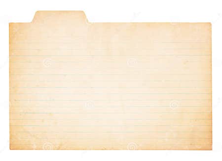 Vintage Tabbed Index Card stock photo. Image of file - 26084186