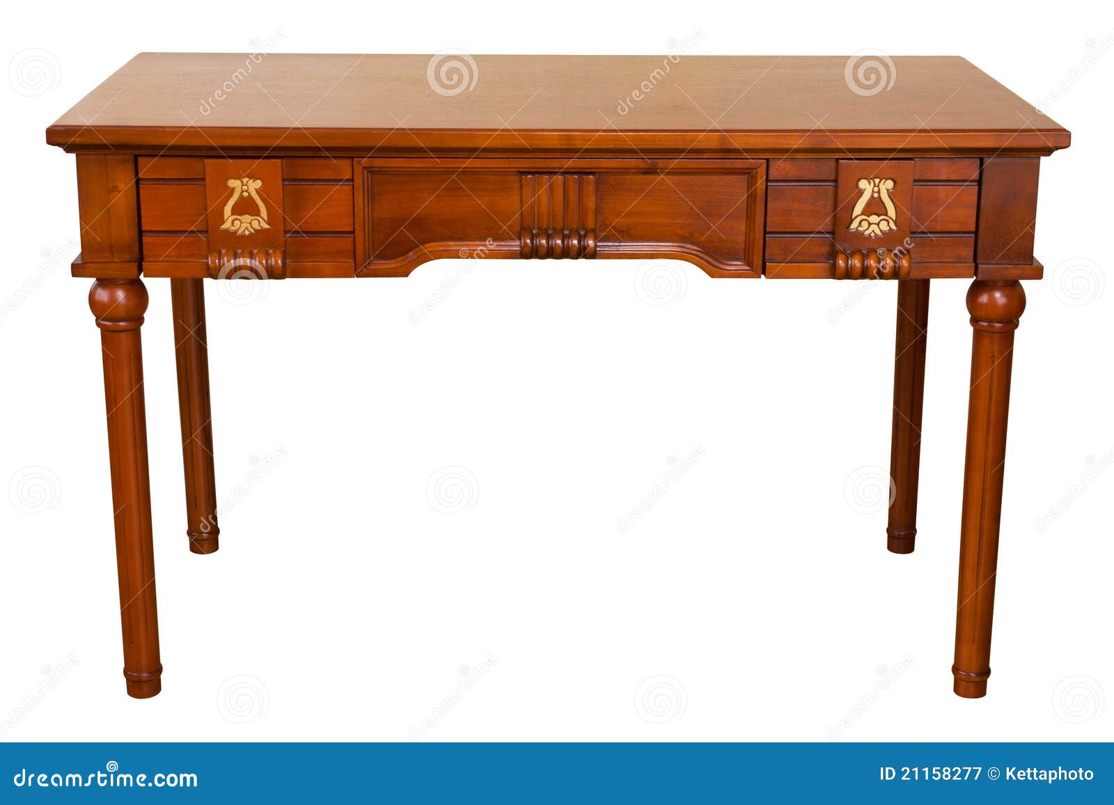 Vintage table stock image. Image of wood, hotel, isolated - 21158277