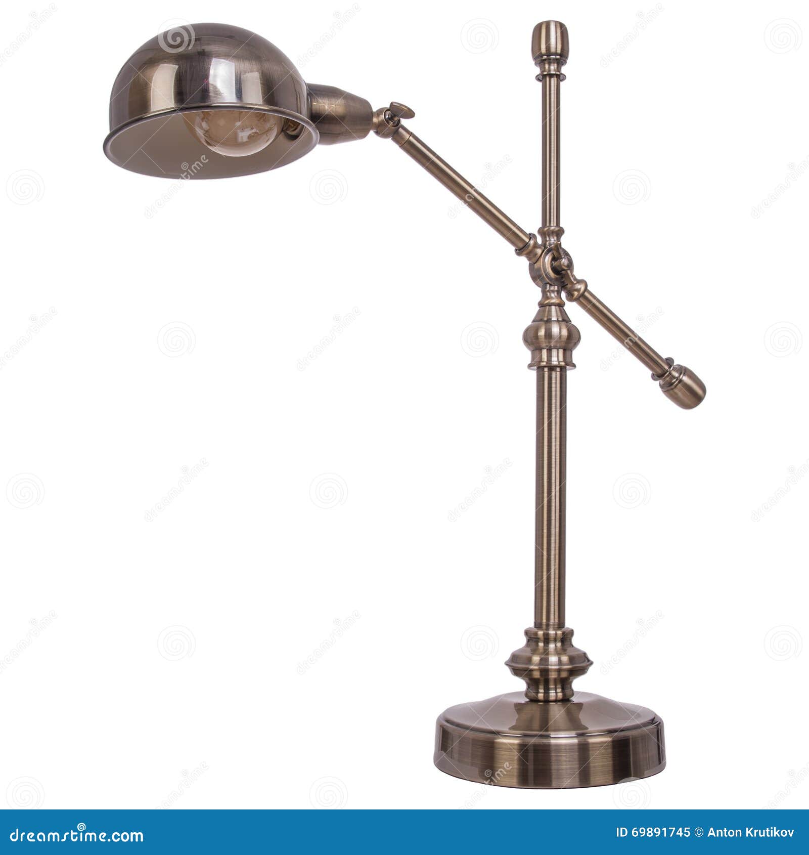 Vintage Table Lamp Isolated on White Background Stock Image - Image of ...