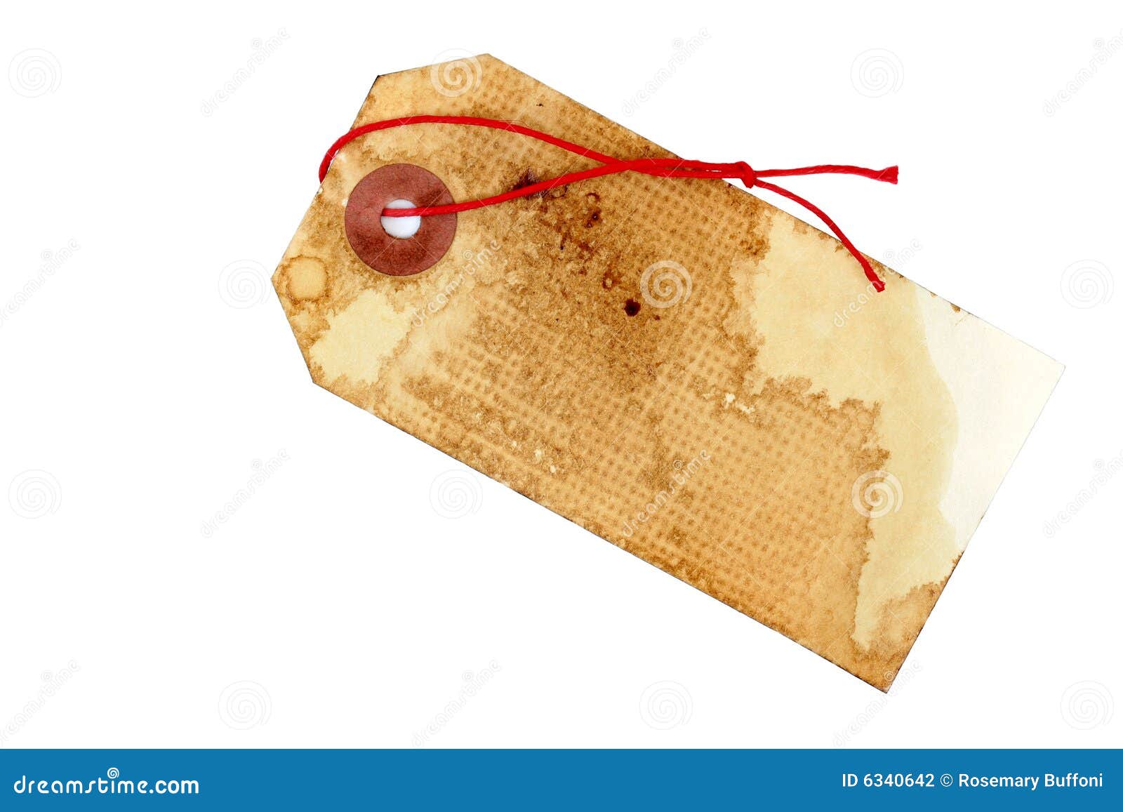 Vintage Tag with Red String Stock Photo - Image of grunge, price: 6340642