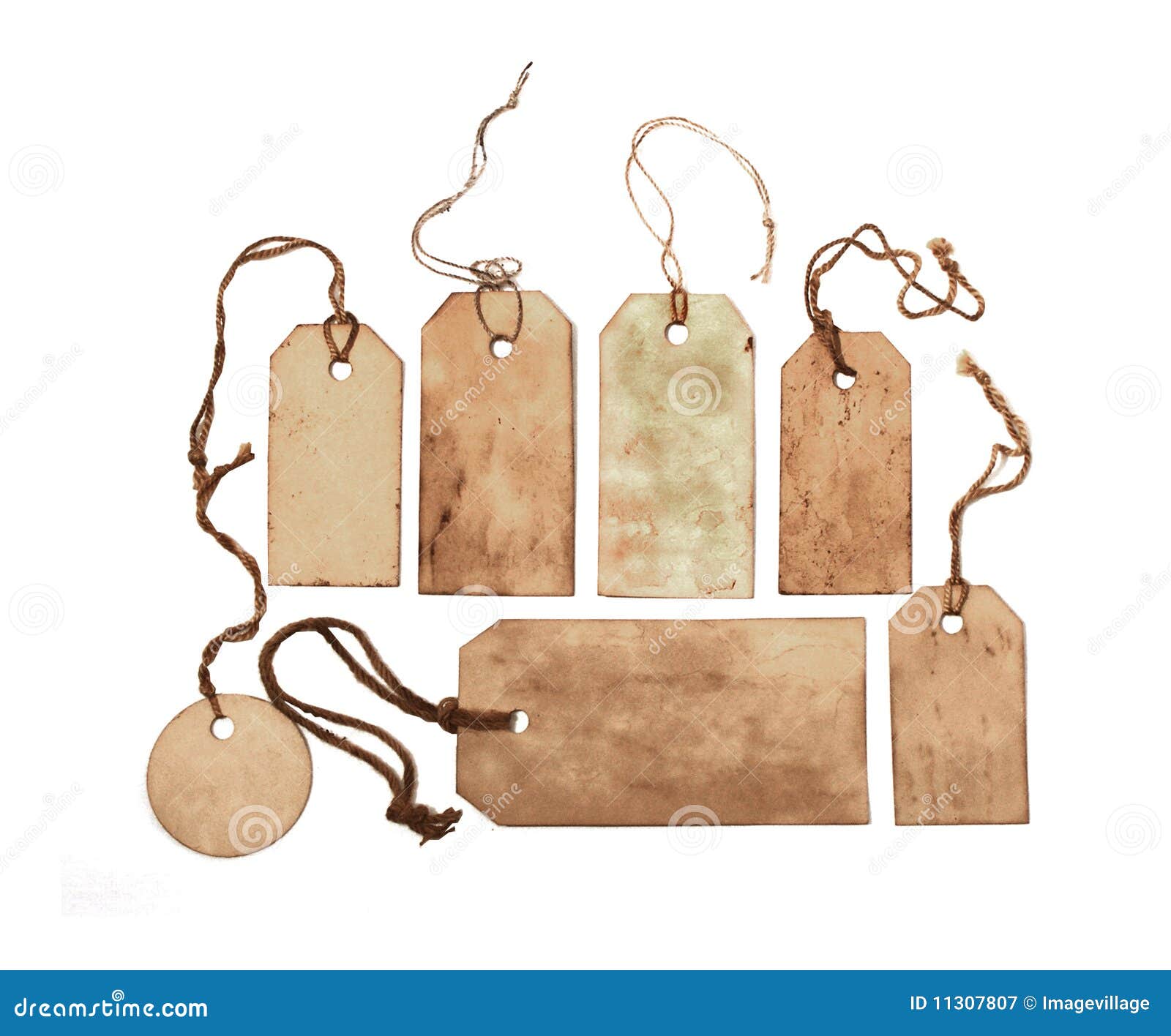 Vintage tags stock image. Image of ribbon, name, paper - 11307807