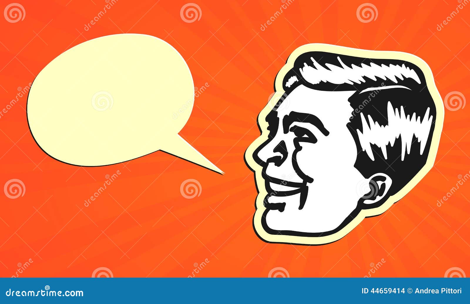 Talking Head In Cloud Cartoon | CartoonDealer.com #38046081