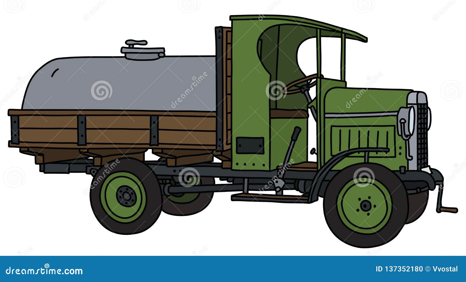 The Vintage Tank Engine Steam Locomotive Vector Illustration ...