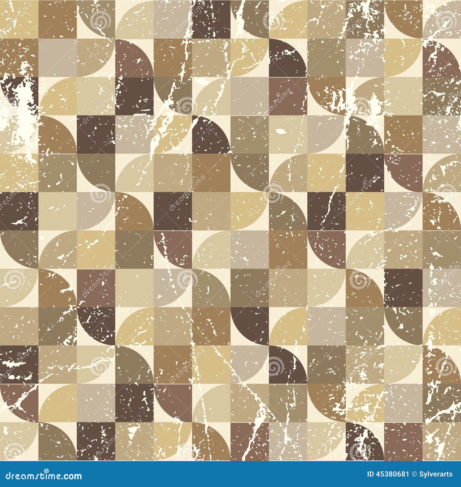 Vintage Tattered Seamless Pattern, Vector Geometric Stock Vector ...