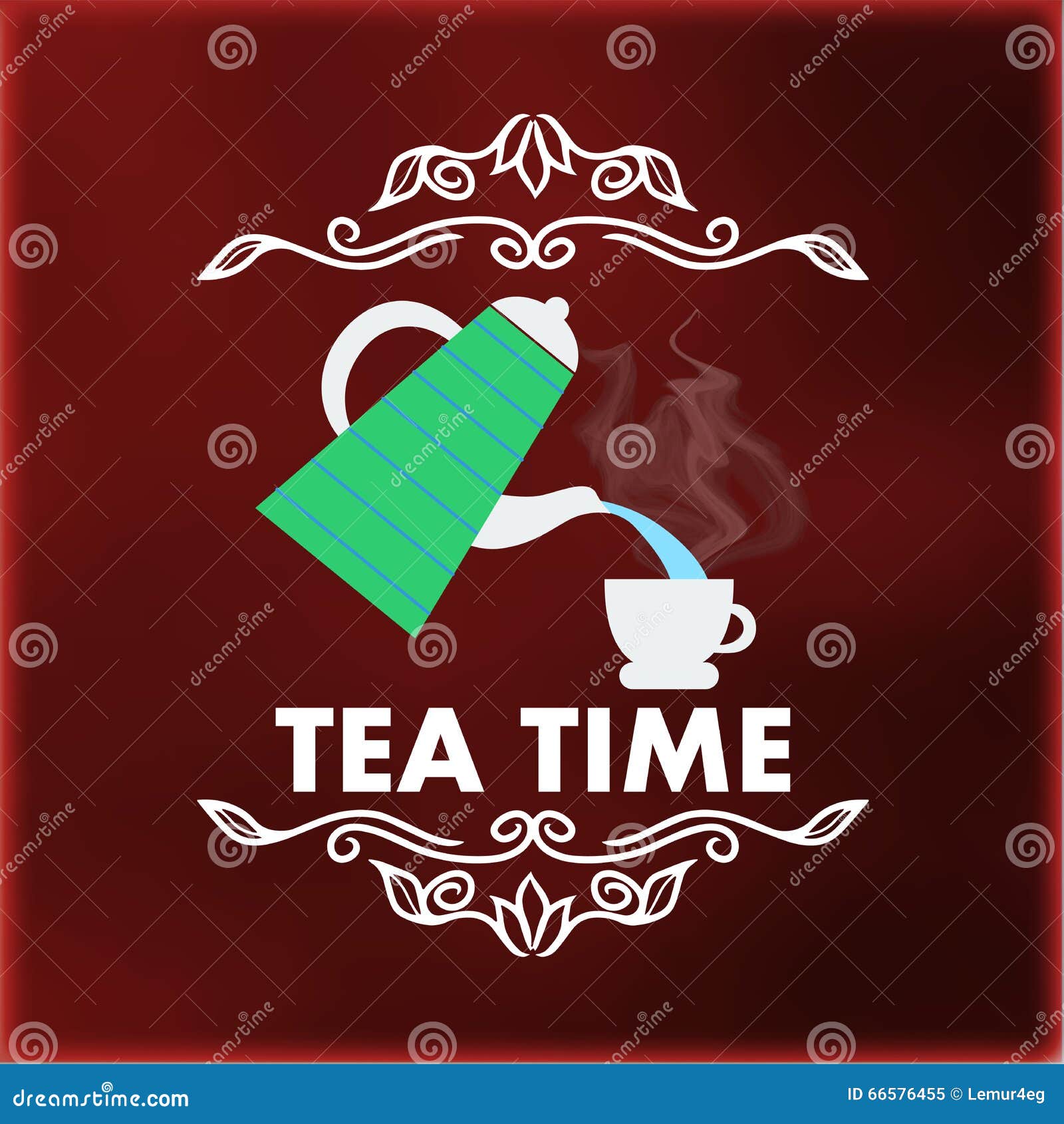 Vintage tea logo stock vector. Illustration of modern - 66576455