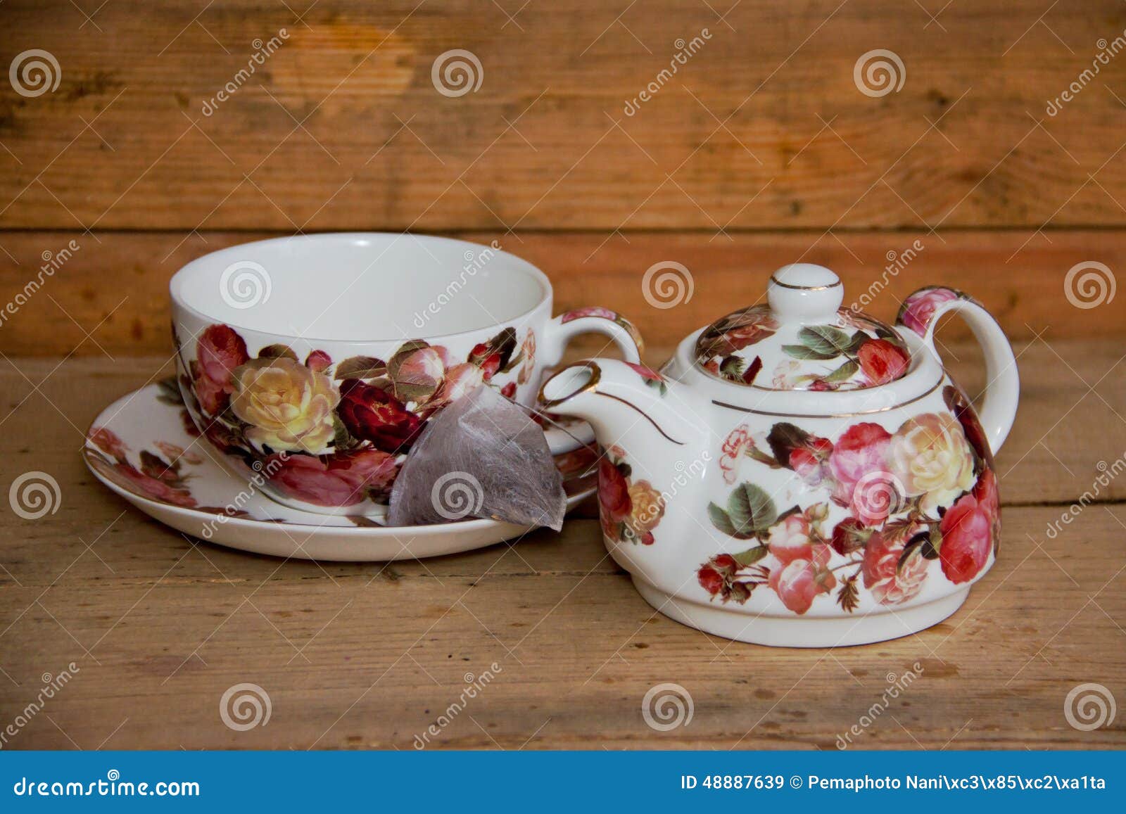 Vintage Tea Set stock image. Image of pattern, scene - 48887639