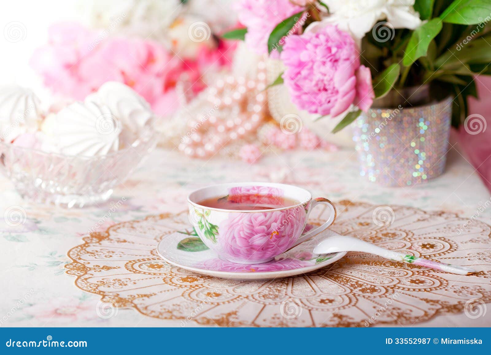 Vintage tea stock image. Image of pastel, drink, fashioned - 33552987