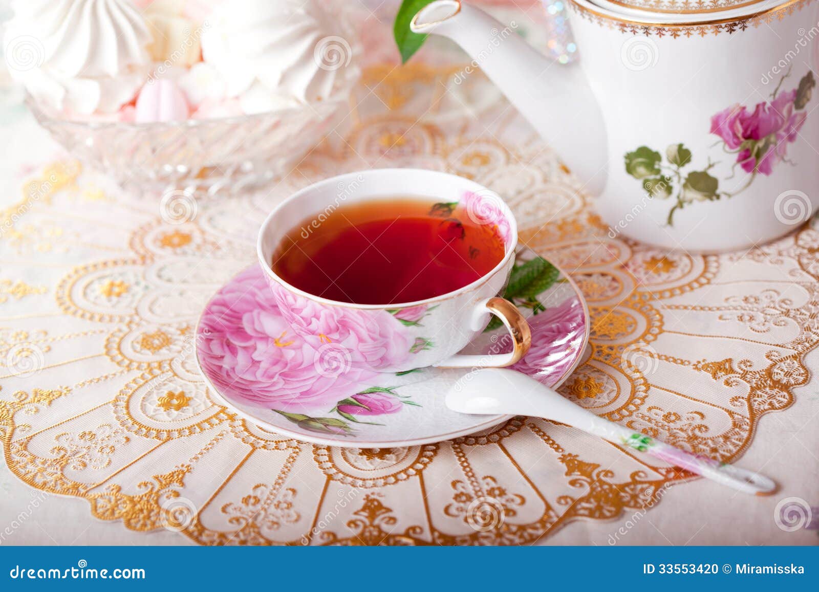Vintage tea stock photo. Image of ceramic, chic, gourmet - 33553420