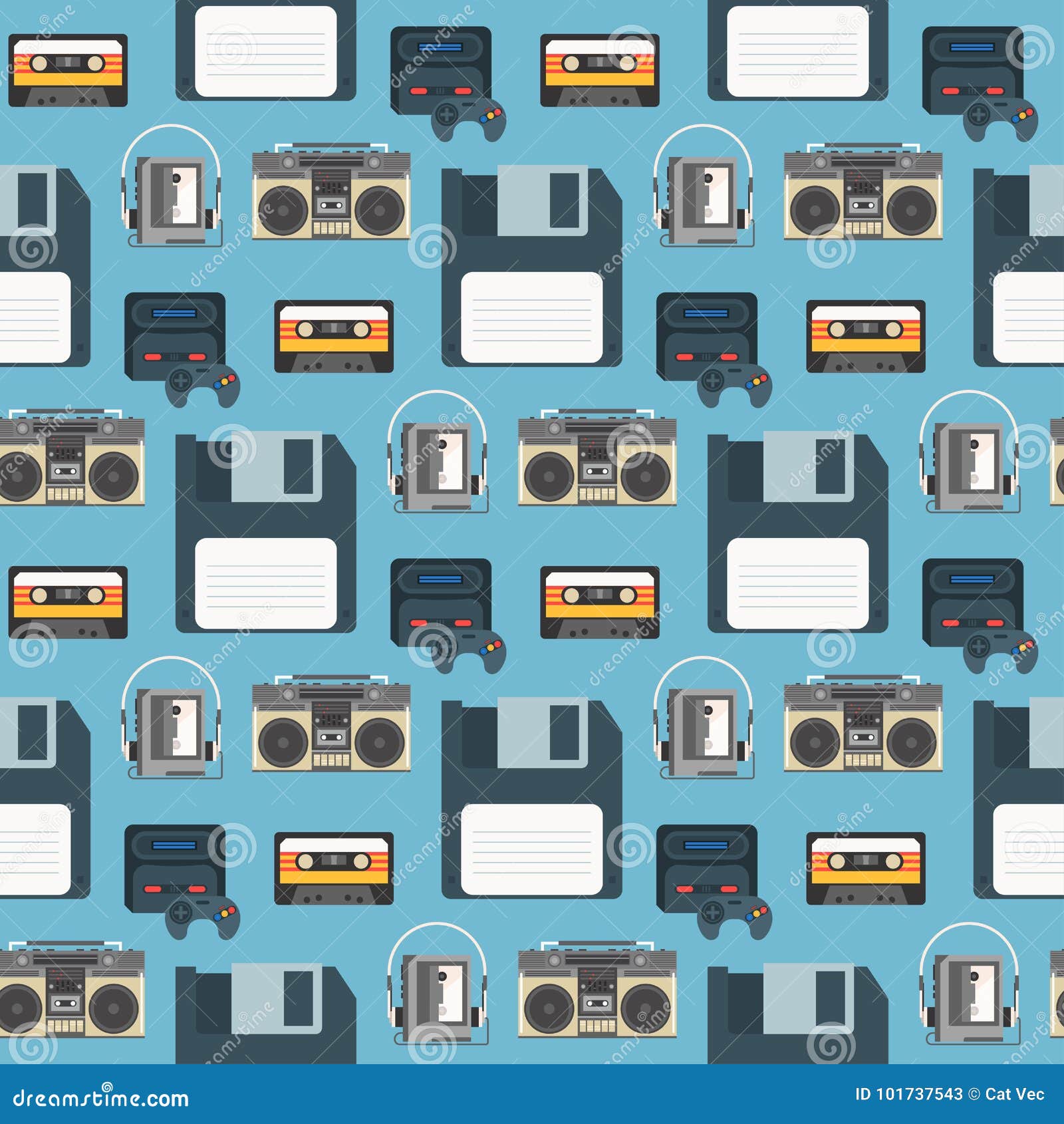 Vintage Technologies Vector Retro Audio Multimedia Entertainment Old ...