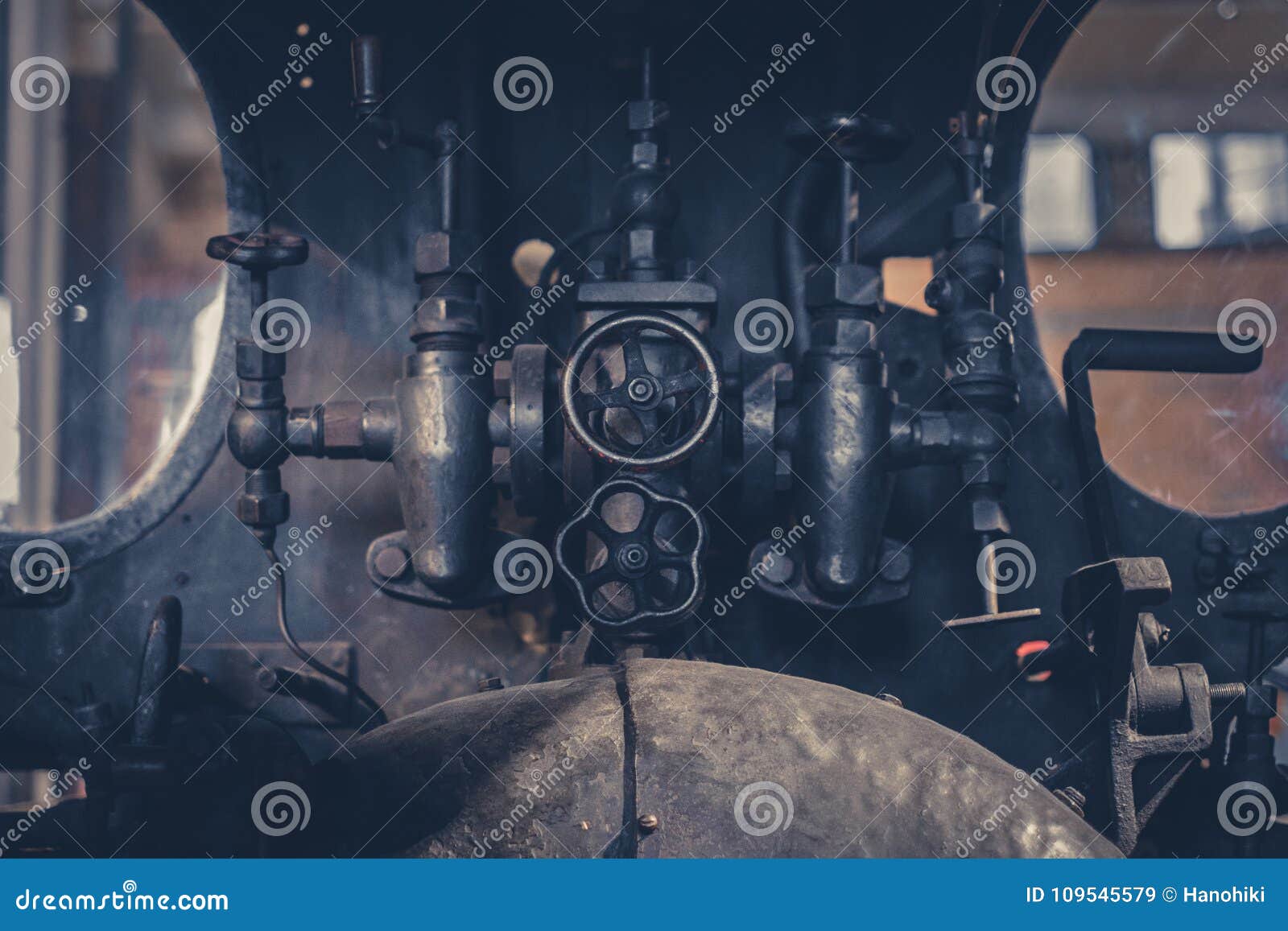Vintage Technology - Valves and Handles Inside Old Machine Stock Image ...