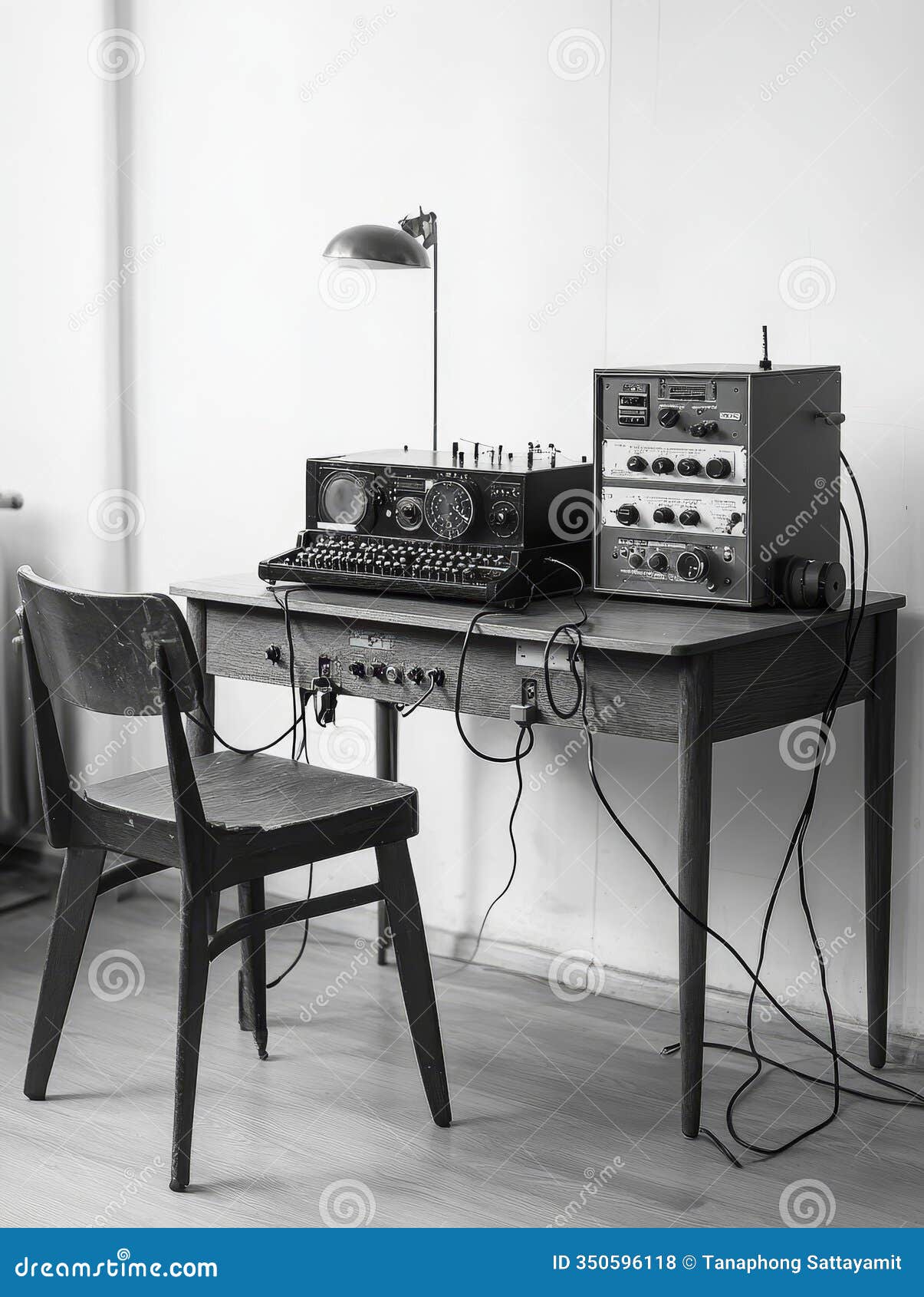 Vintage Technology Workstation Retro Computing Old Electronics Black ...