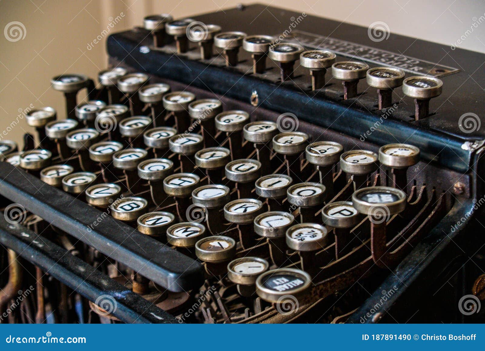 Vintage Technology Writing Instrument Typewriter Stock Photo - Image of ...