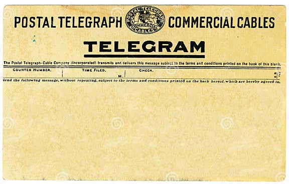 Vintage Telegram stock photo. Image of mail, space, antique - 5231888