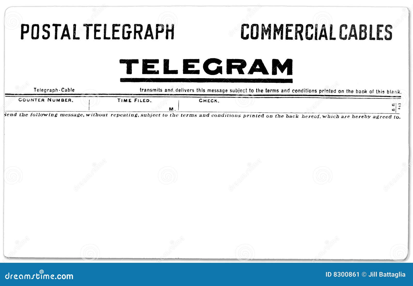 Vintage Telegram stock image. Image of commercial, post - 8300861