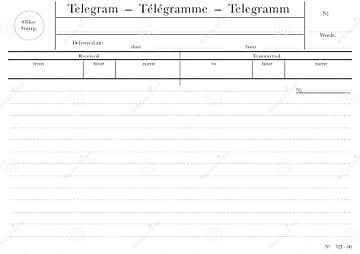 Blank telegram form. stock vector. Illustration of copyspace - 220480860