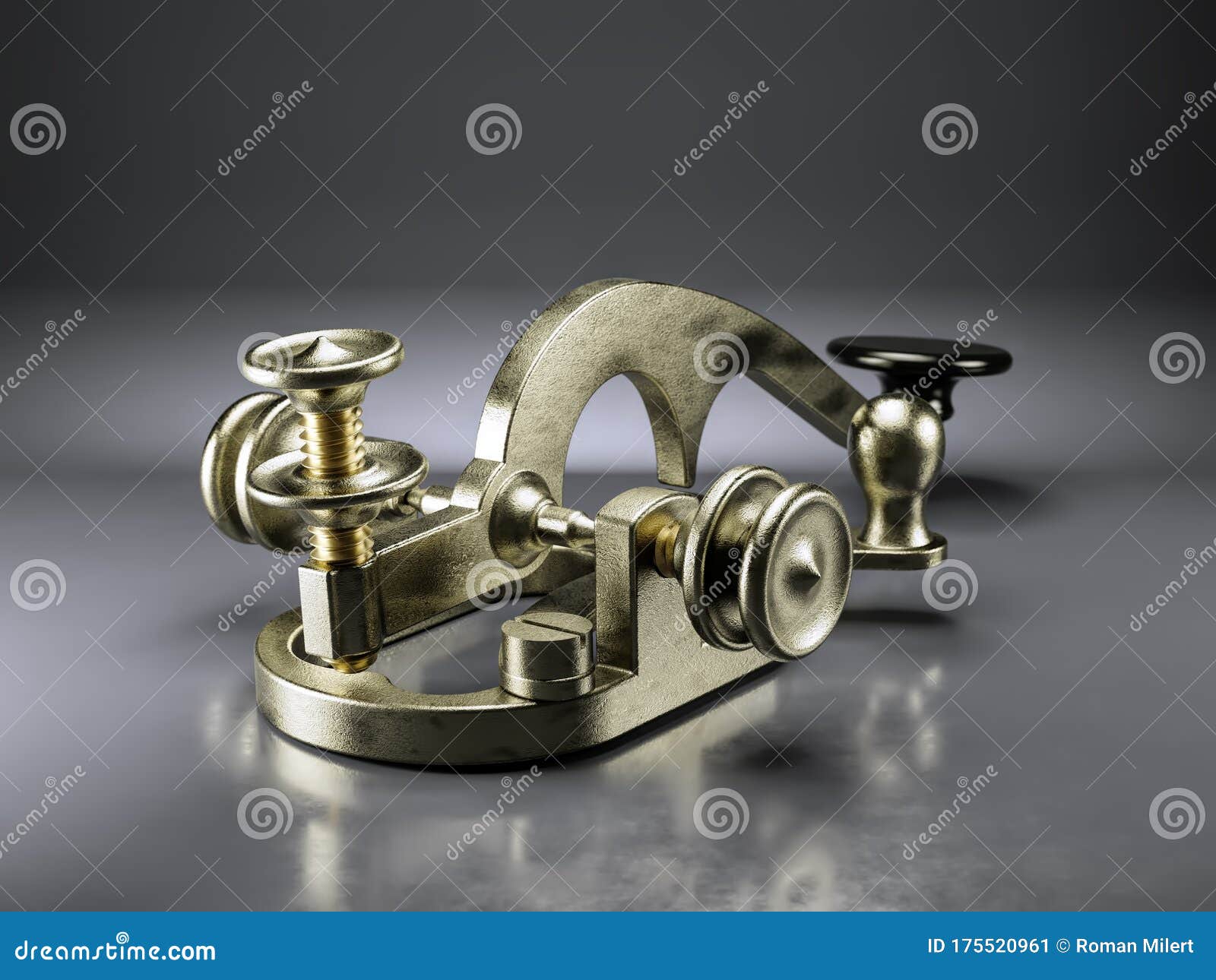 Vintage telegraph key stock illustration. Illustration of antiquated ...