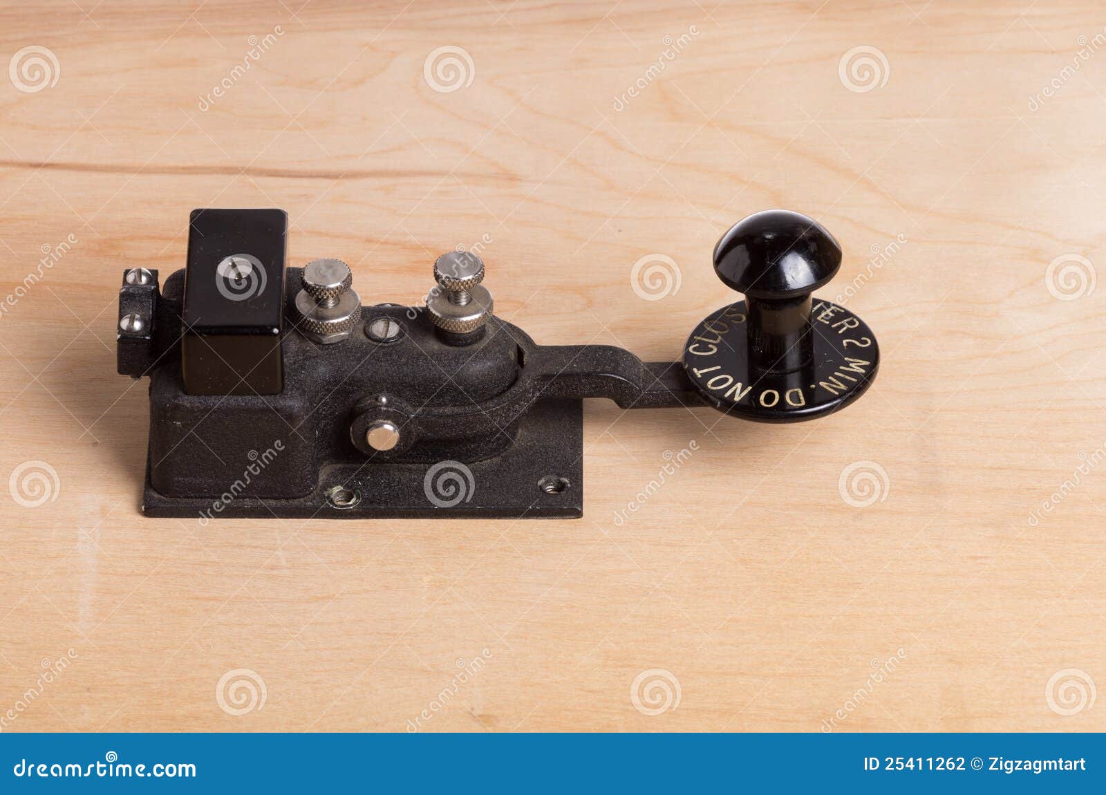 Vintage Telegraph Key on Desk Stock Photo - Image of retro, antique ...