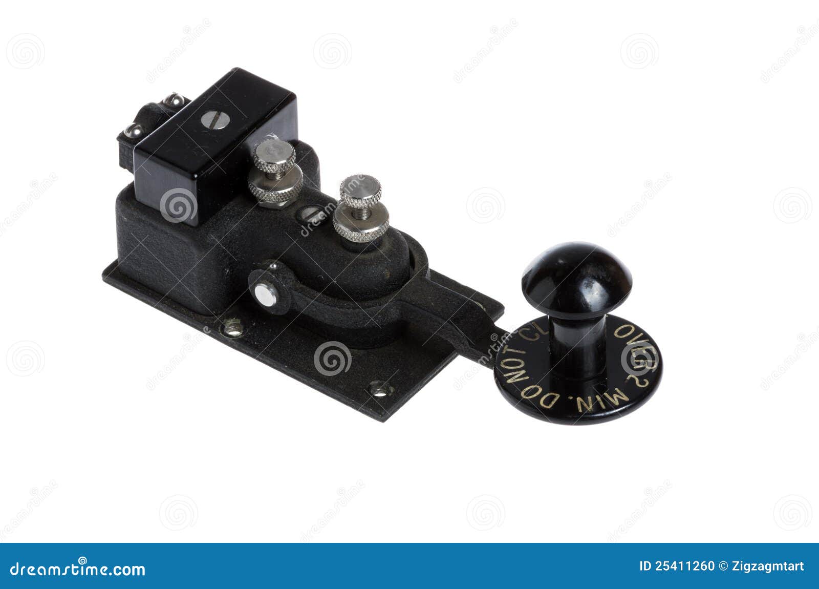 Vintage Telegraph Key Isolated on White Stock Photo - Image of machine ...