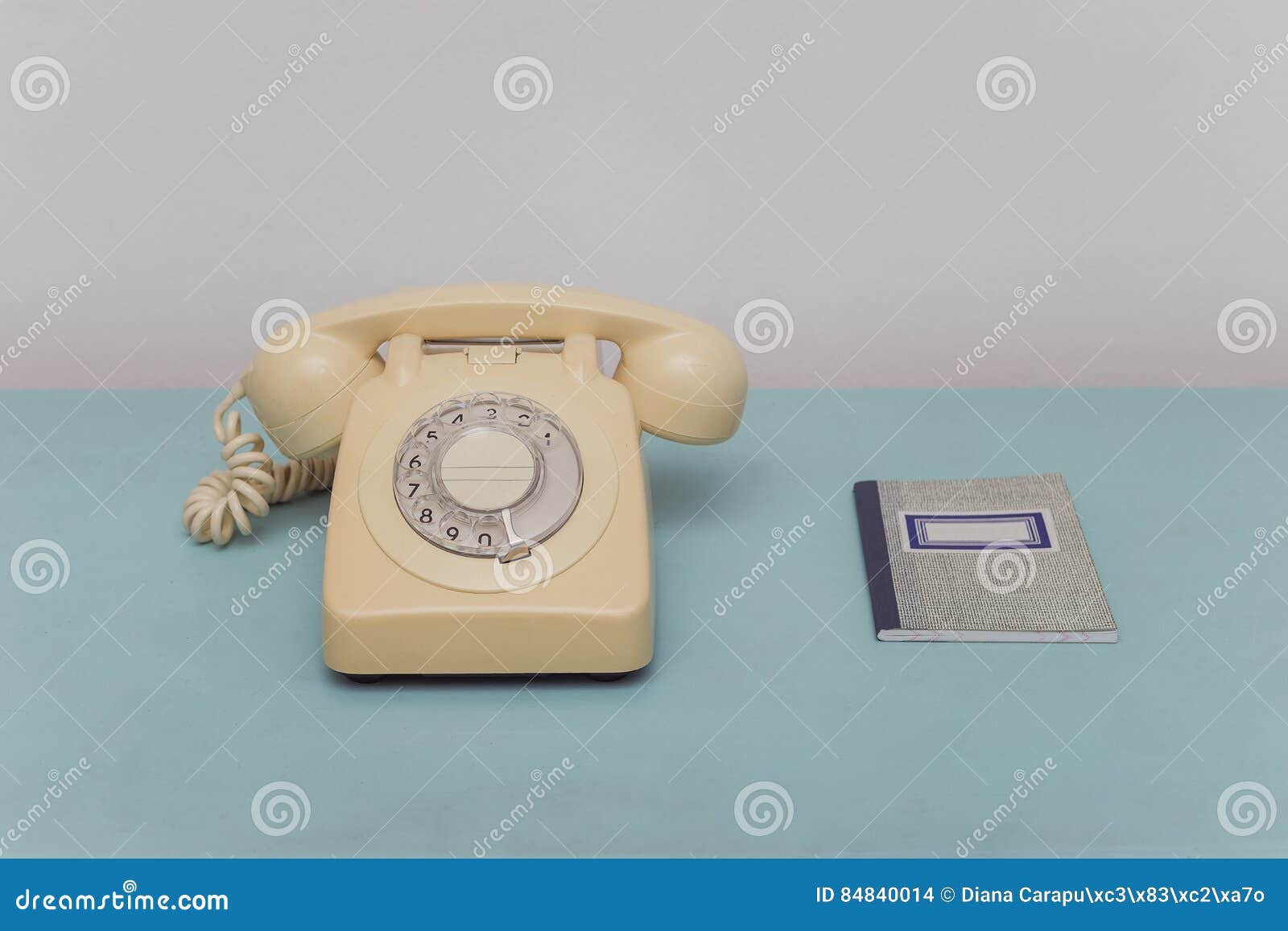 Vintage Telephone and Address Book Stock Photo - Image of aged, cord ...