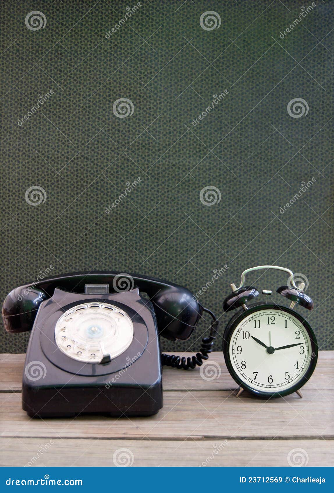 Vintage telephone, clock stock image. Image of phone - 23712569