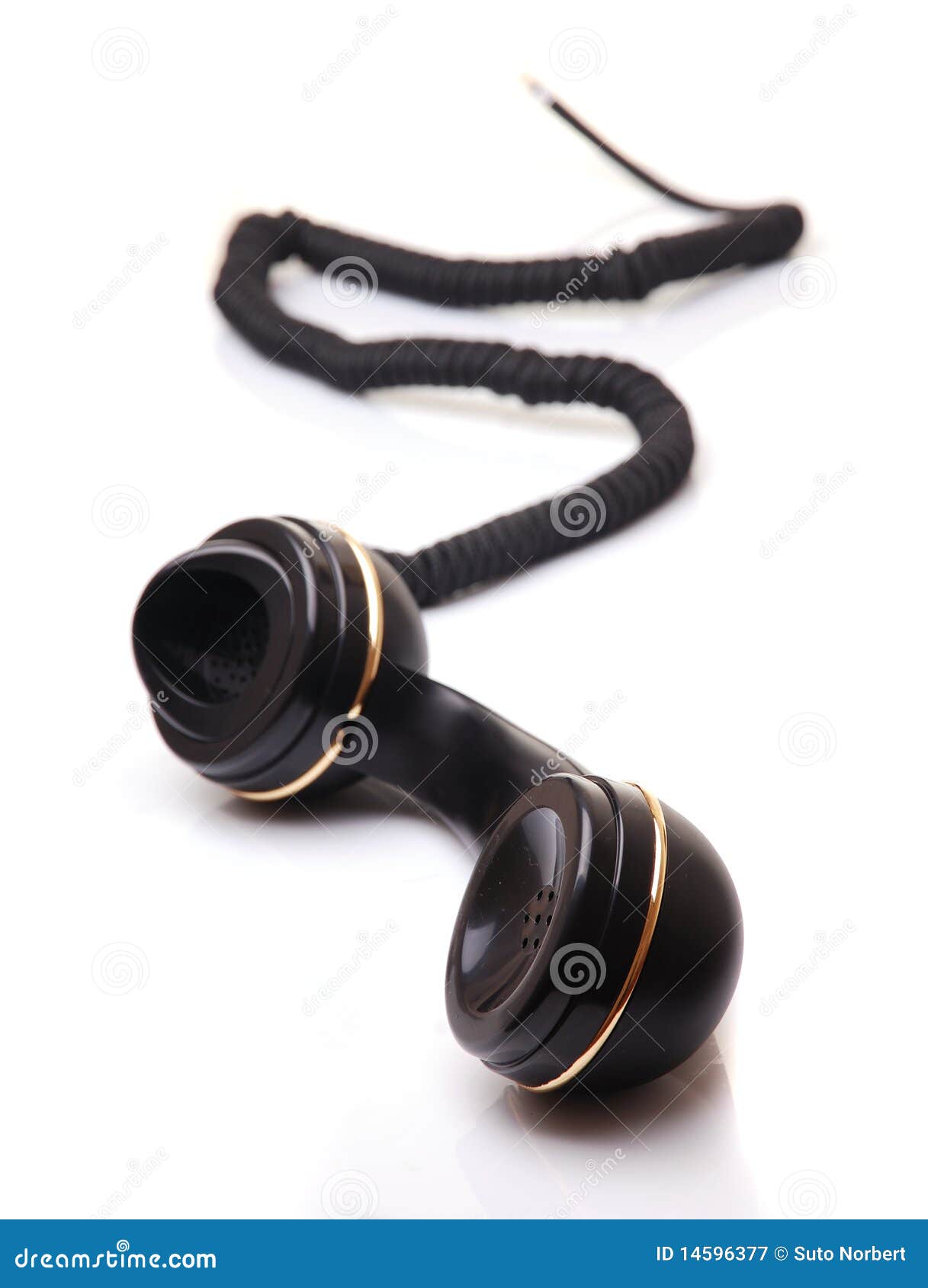 Vintage telephone receiver stock image. Image of earphone - 14596377