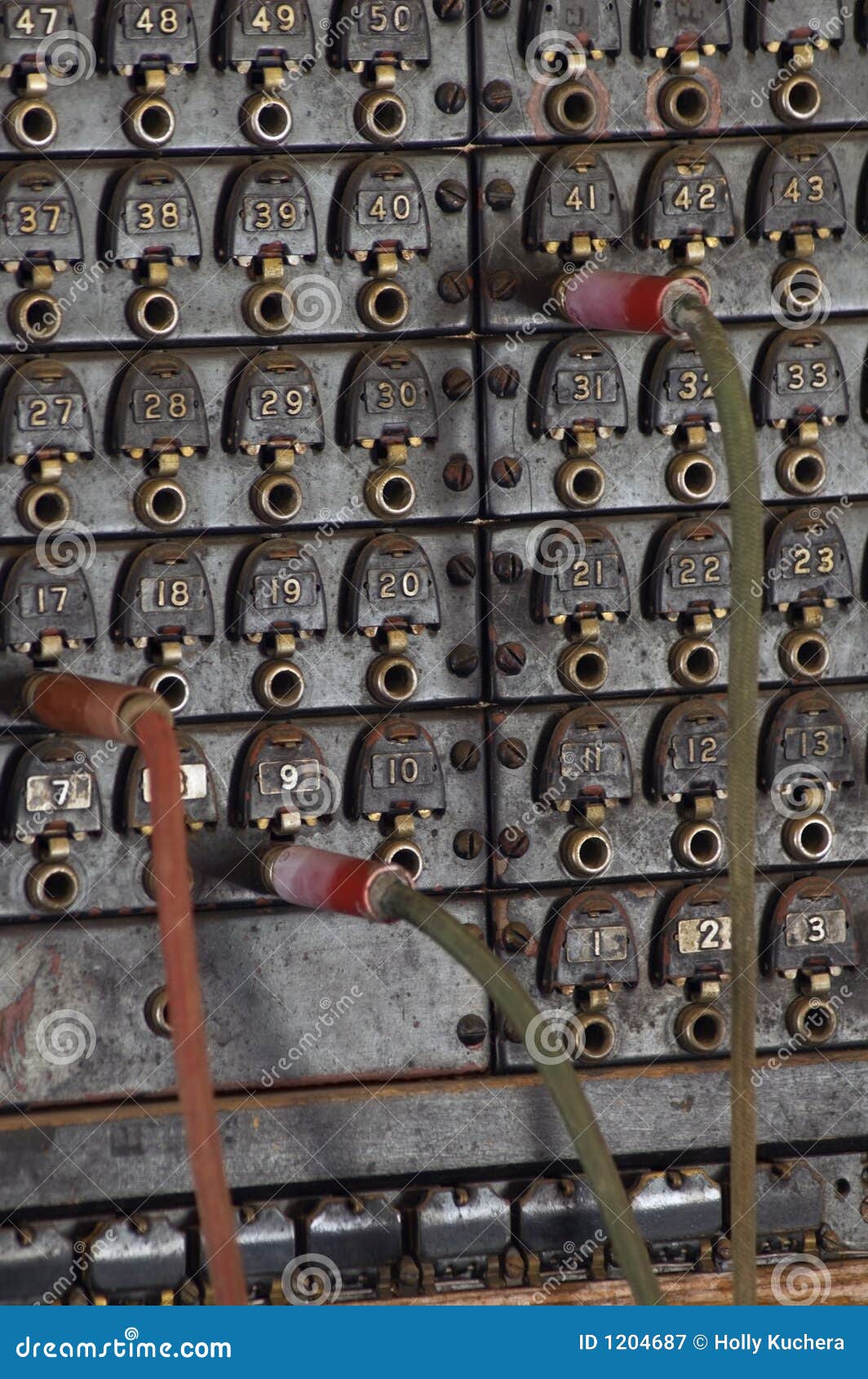 Vintage Telephone Switchboard Stock Image - Image of weathered ...