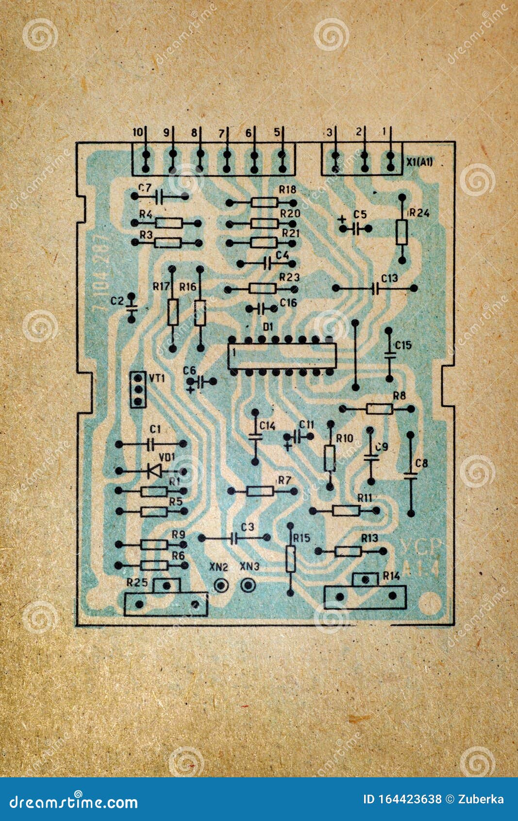 Vintage Television Diagram stock photo. Image of electronic - 164423638