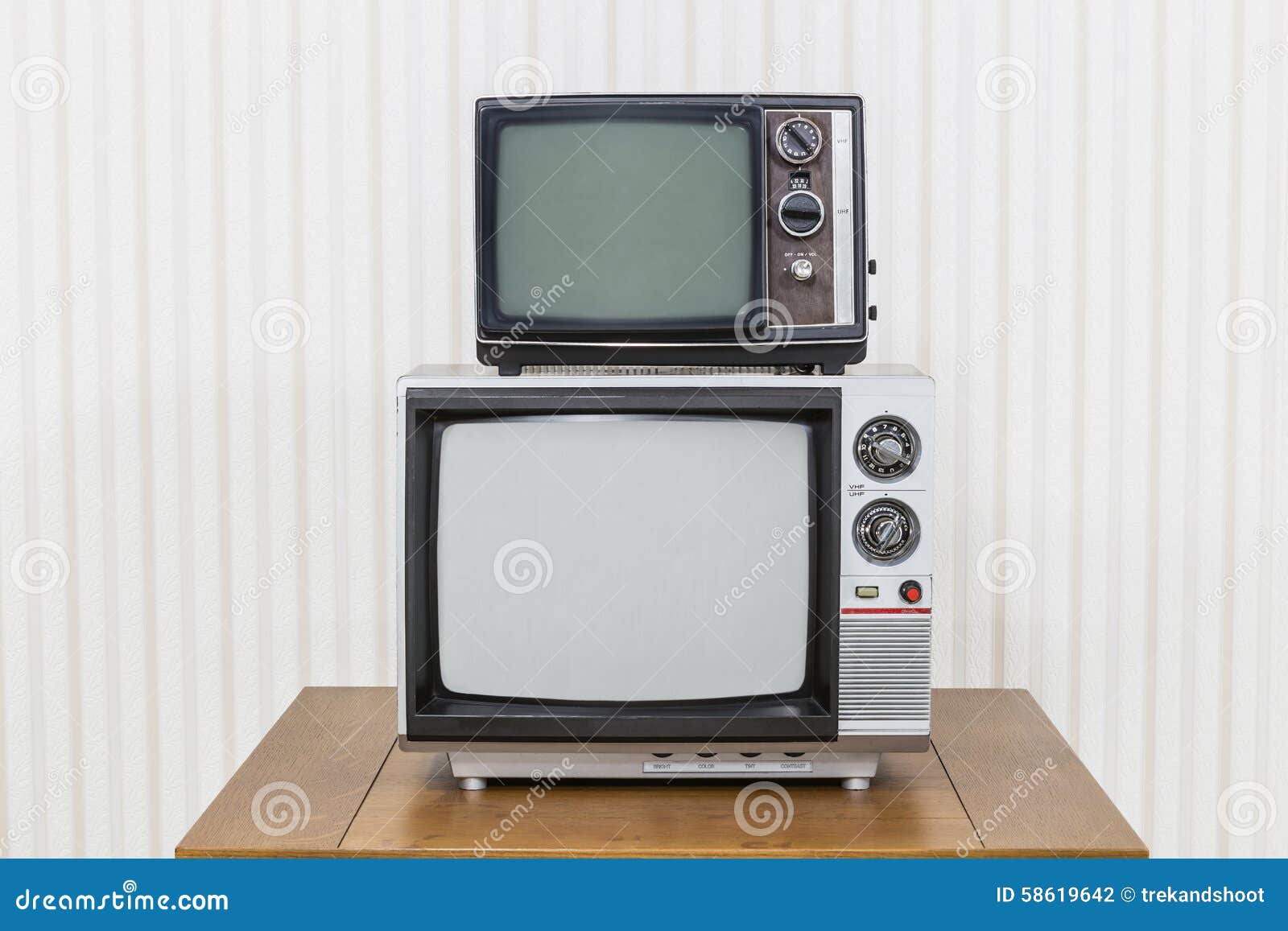 Vintage Television Stack stock photo. Image of retro - 58619642