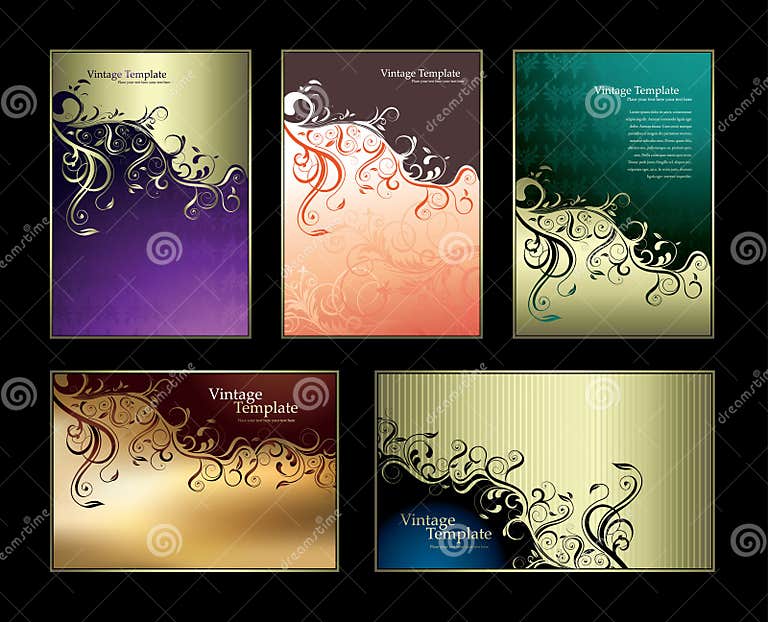 Vintage Template Collection Stock Vector - Illustration of label ...