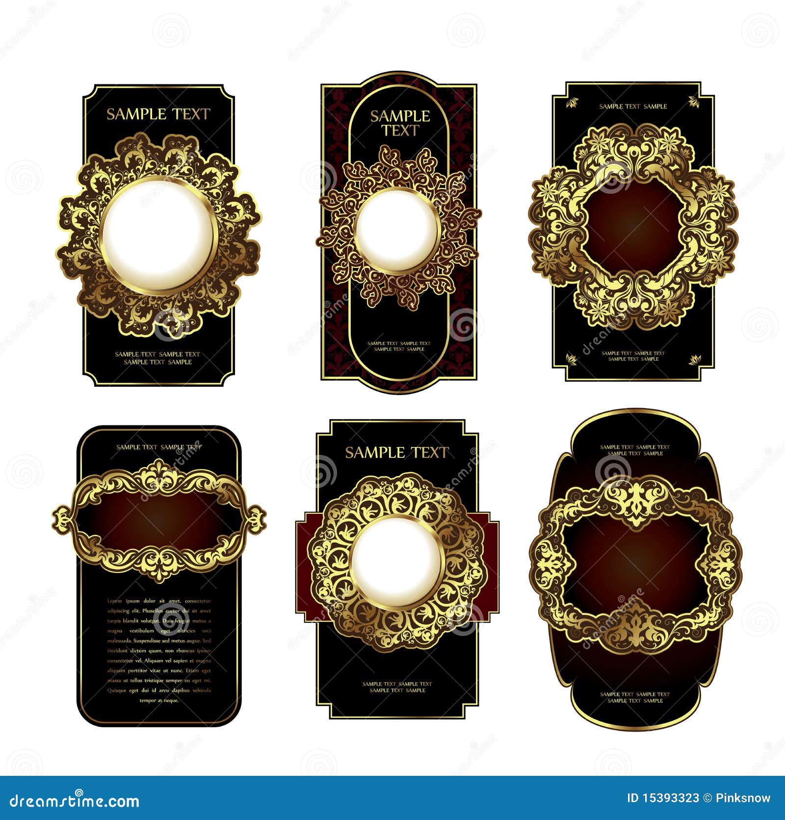 Vintage Template Collection Stock Vector - Illustration of decoration ...