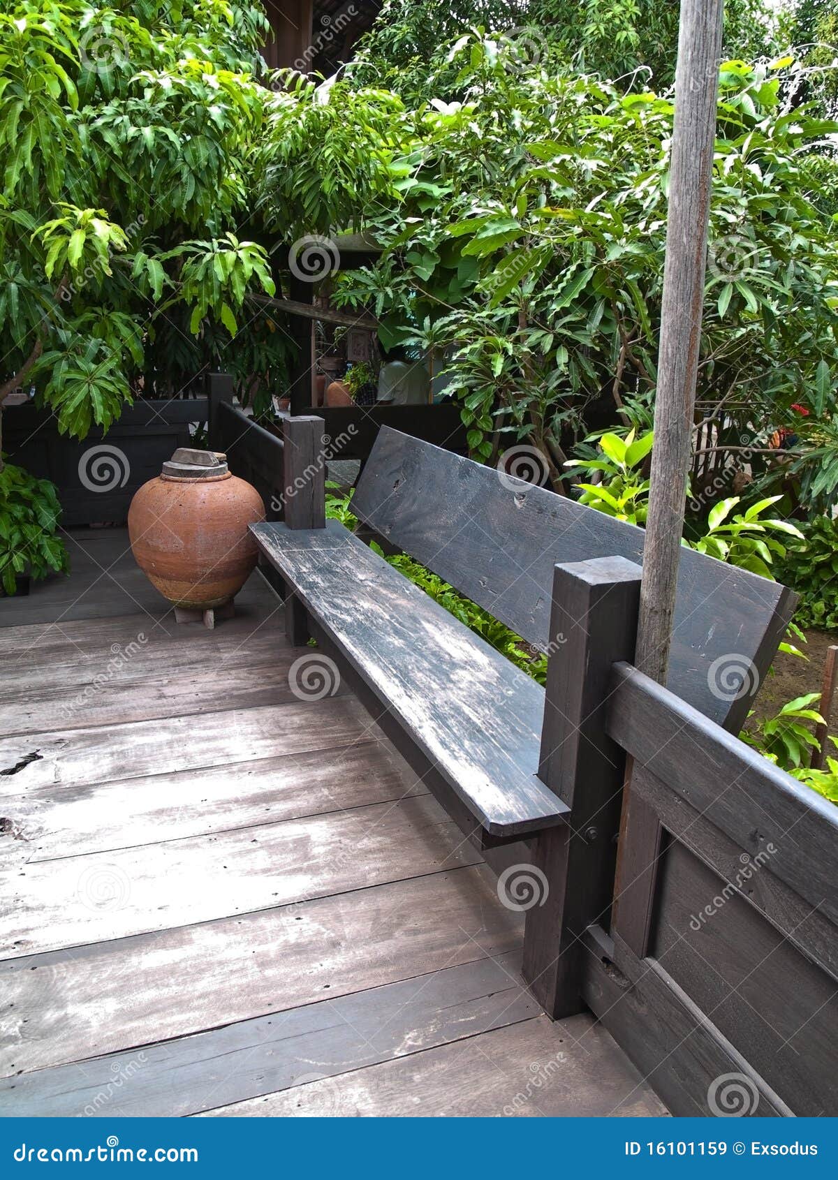 Vintage terrace stock image. Image of yard, tree, natural - 16101159