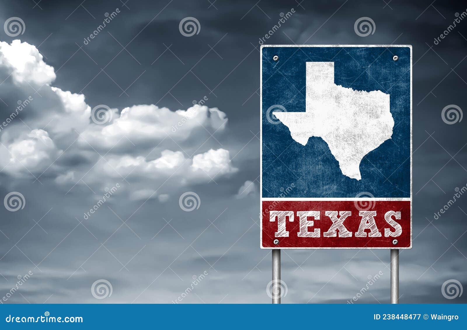 Vintage Texas road sign stock illustration. Illustration of design ...