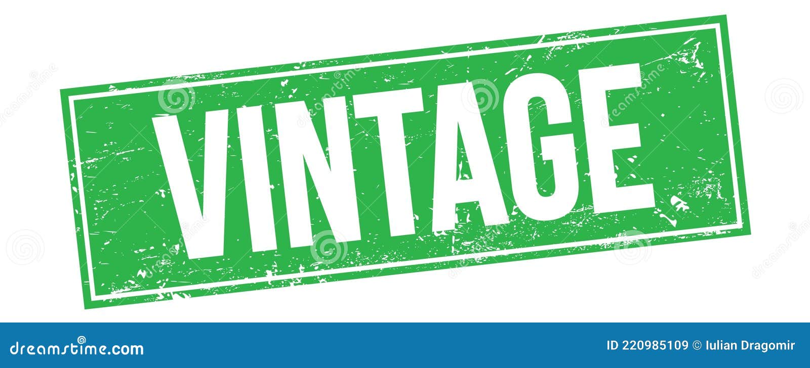 VINTAGE Text on Green Grungy Rectangle Stamp Stock Illustration ...