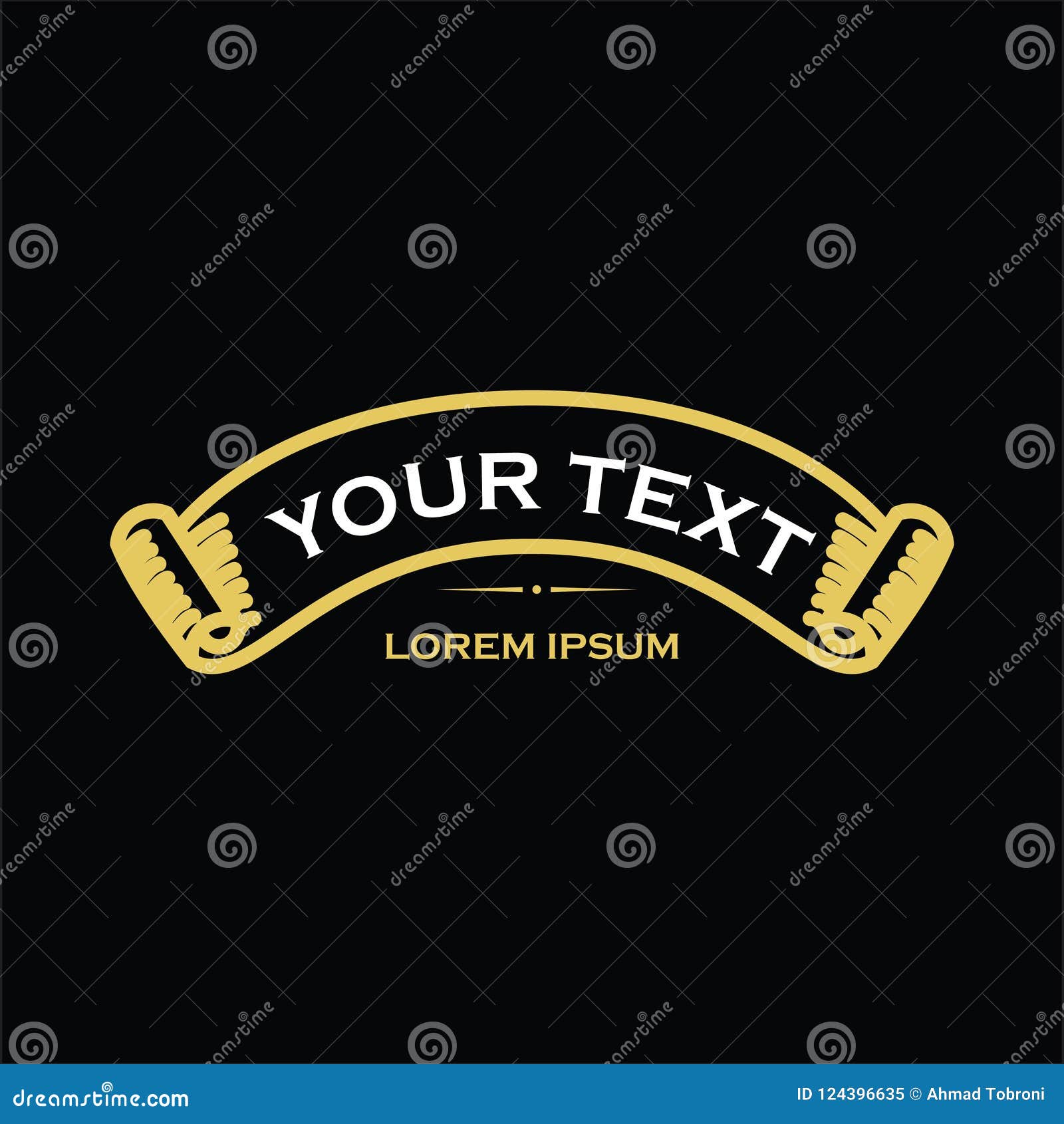 Vintage Text Label Vector Template Design Stock Vector - Illustration ...