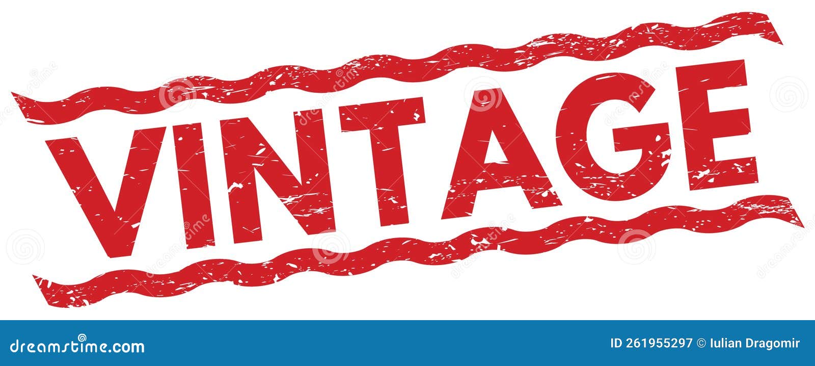 VINTAGE Text on Red Lines Stamp Sign Stock Illustration - Illustration ...