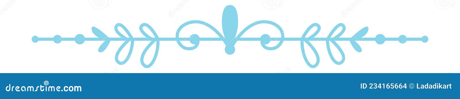 Vintage Text Separator. Decorative Floral Curl Divider Stock ...