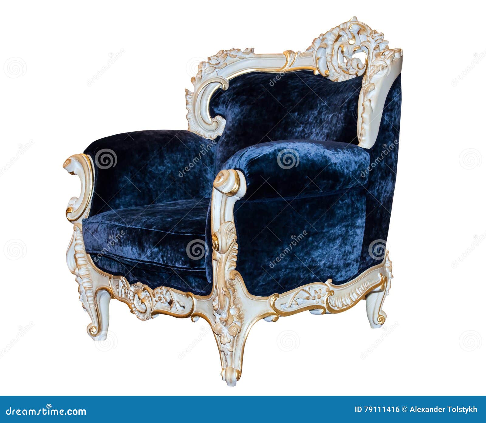 Vintage textile blue chair stock photo. Image of object - 79111416