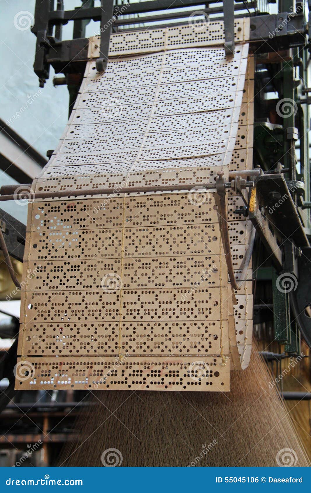 Vintage Textile Machine. stock photo. Image of bobbins - 55045106