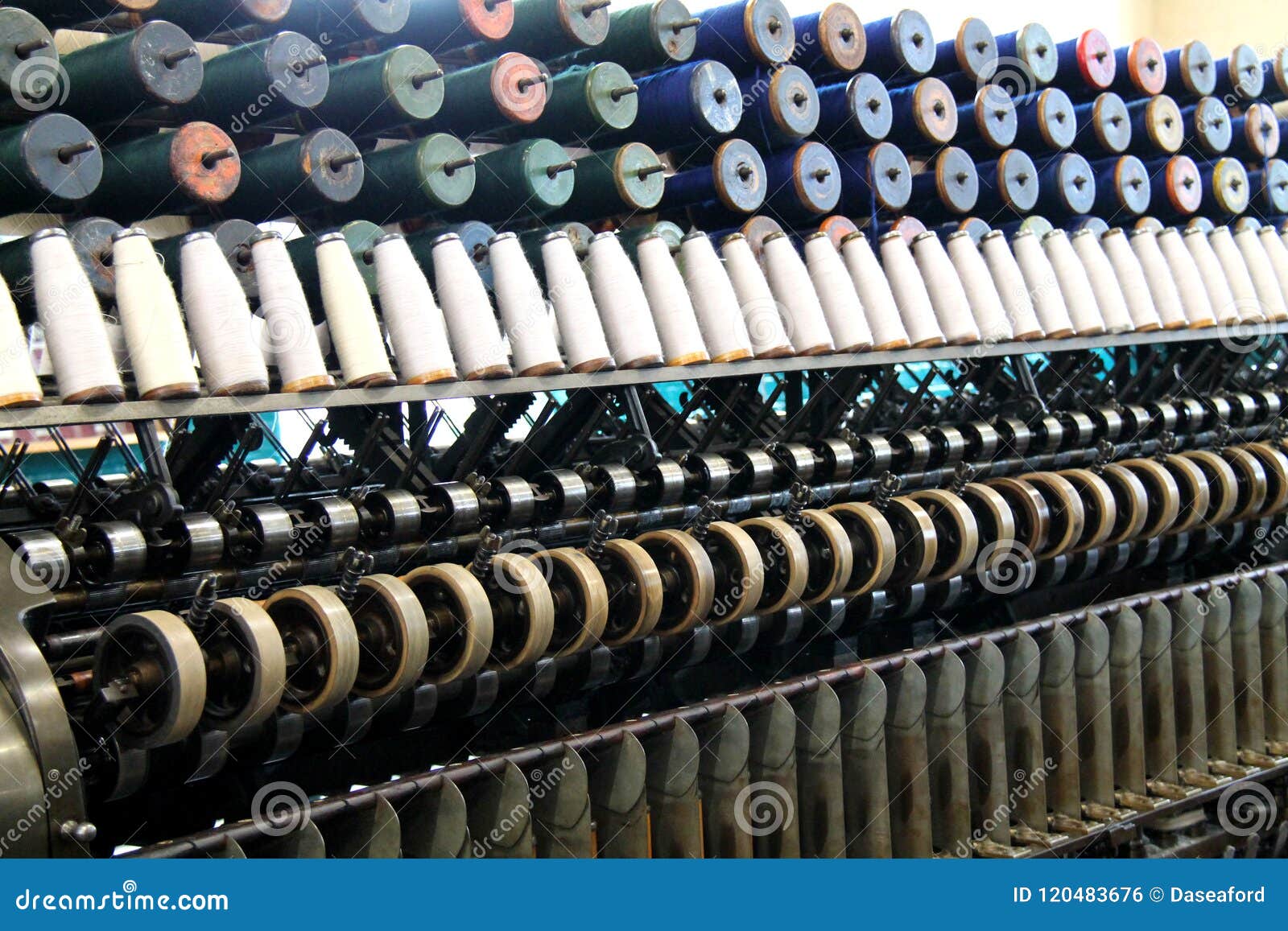 Vintage Textile Machine. stock photo. Image of strand - 120483676