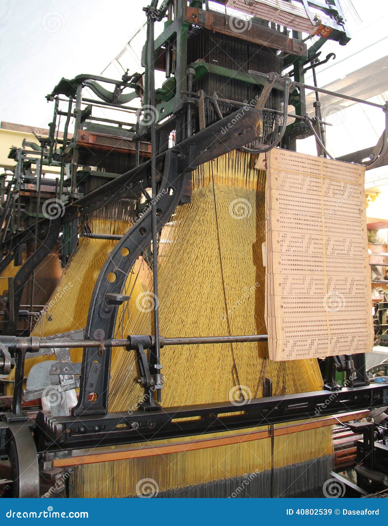 Vintage Textile Machine. stock image. Image of industry - 40802539