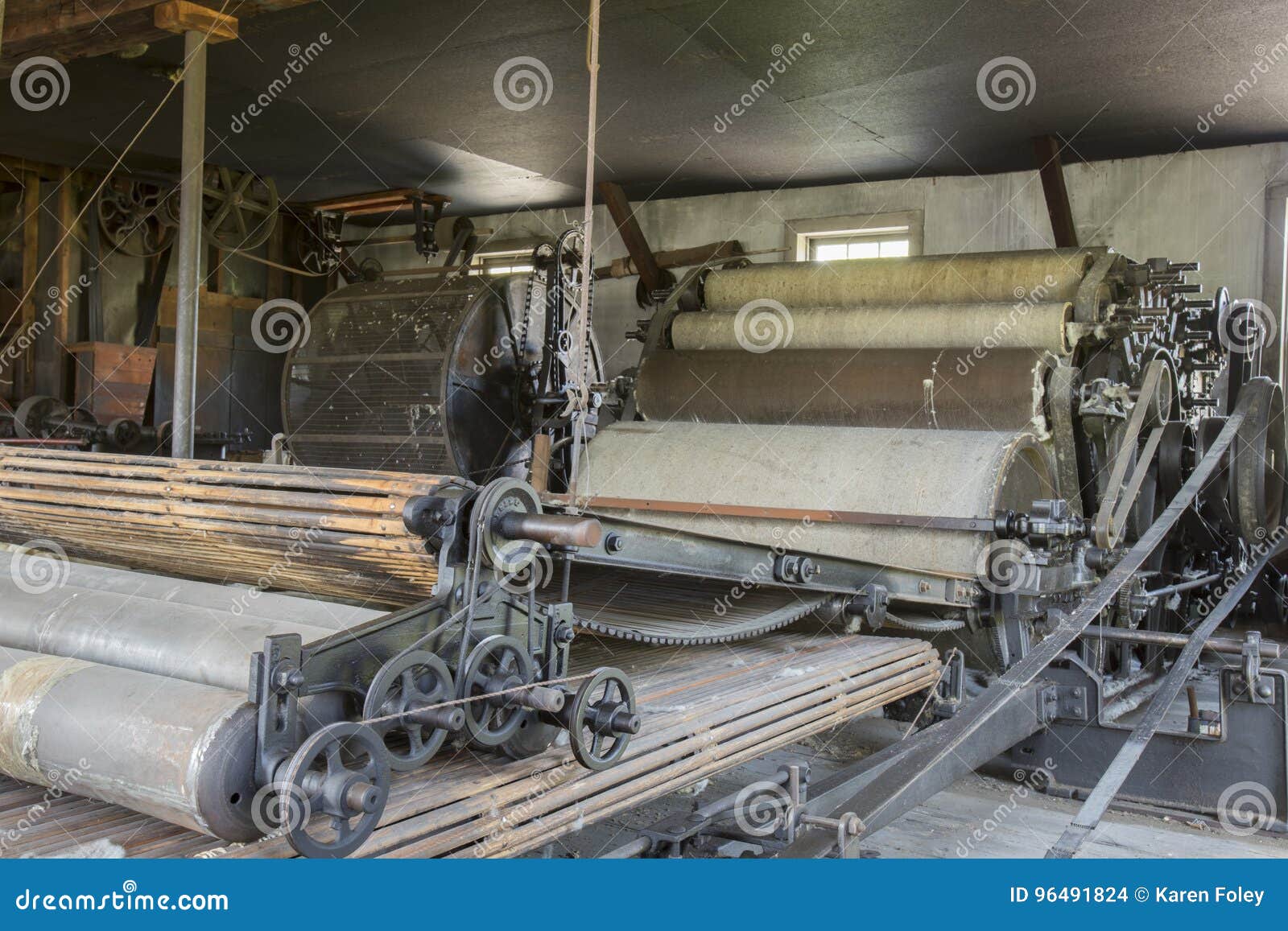 Vintage textile machinery stock photo. Image of vintage - 96491824