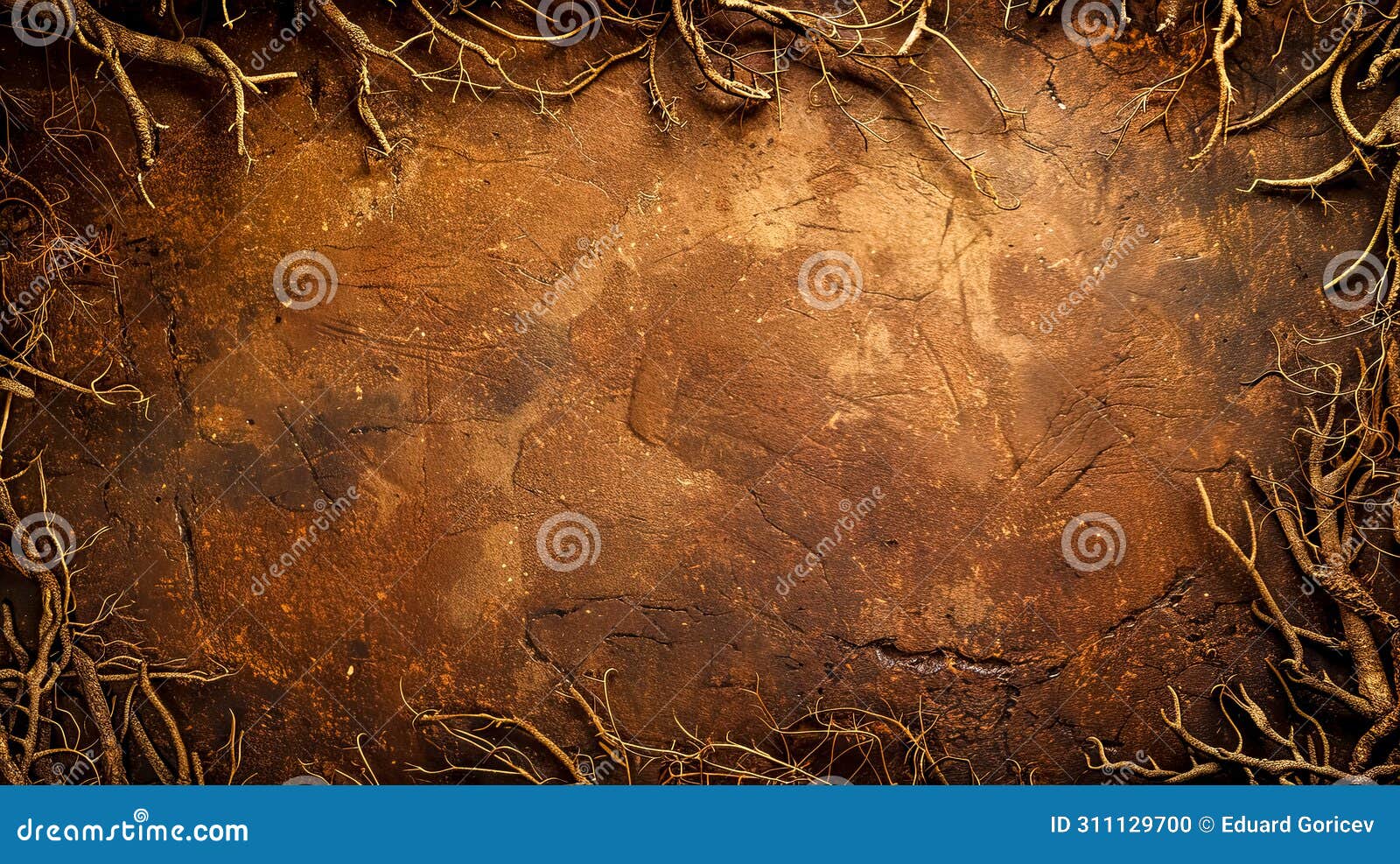 Vintage Textured Background with Root Patterns Stock Photo - Image of ...