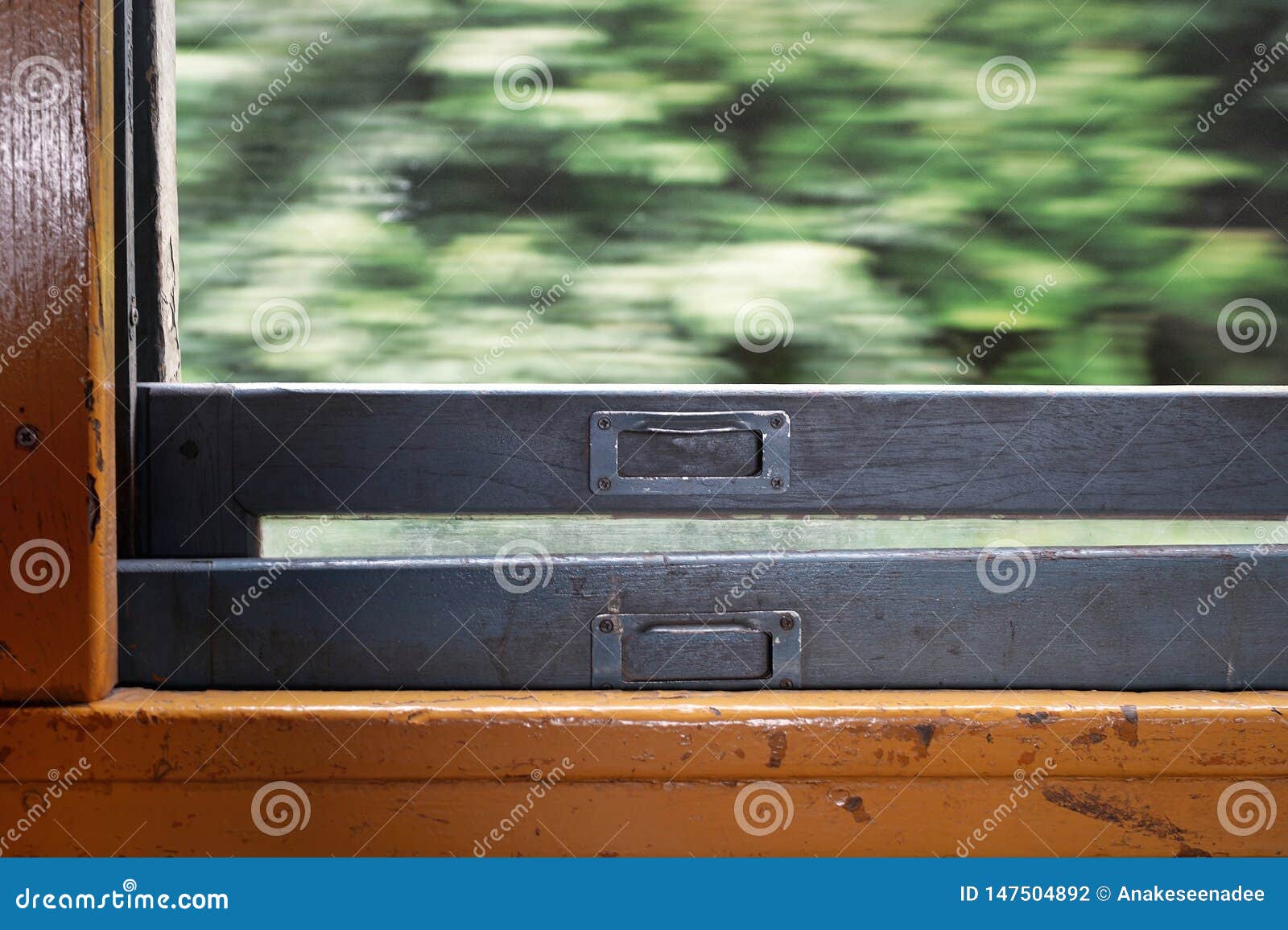 Vintage Thai Train Window with Old Colour Stock Photo - Image of ...