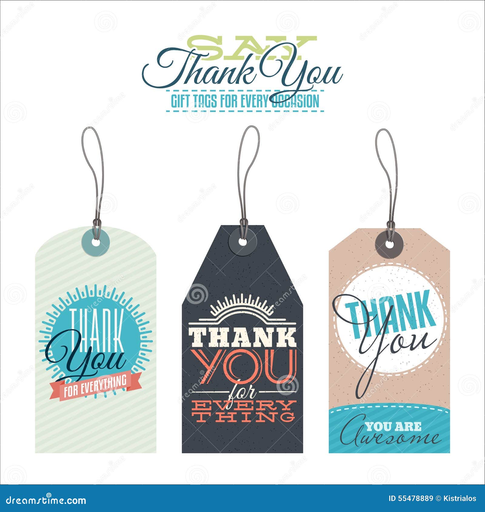 Vintage thank you labels stock vector. Illustration of greeting - 55478889