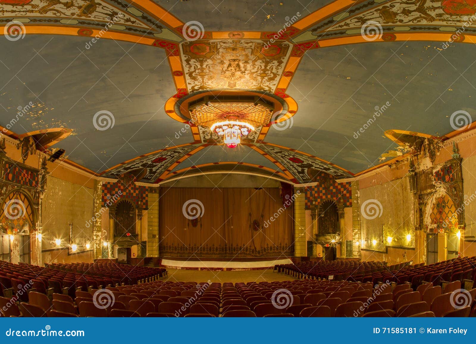 Vintage theater in HDR stock image. Image of inside, grandeur - 71585181