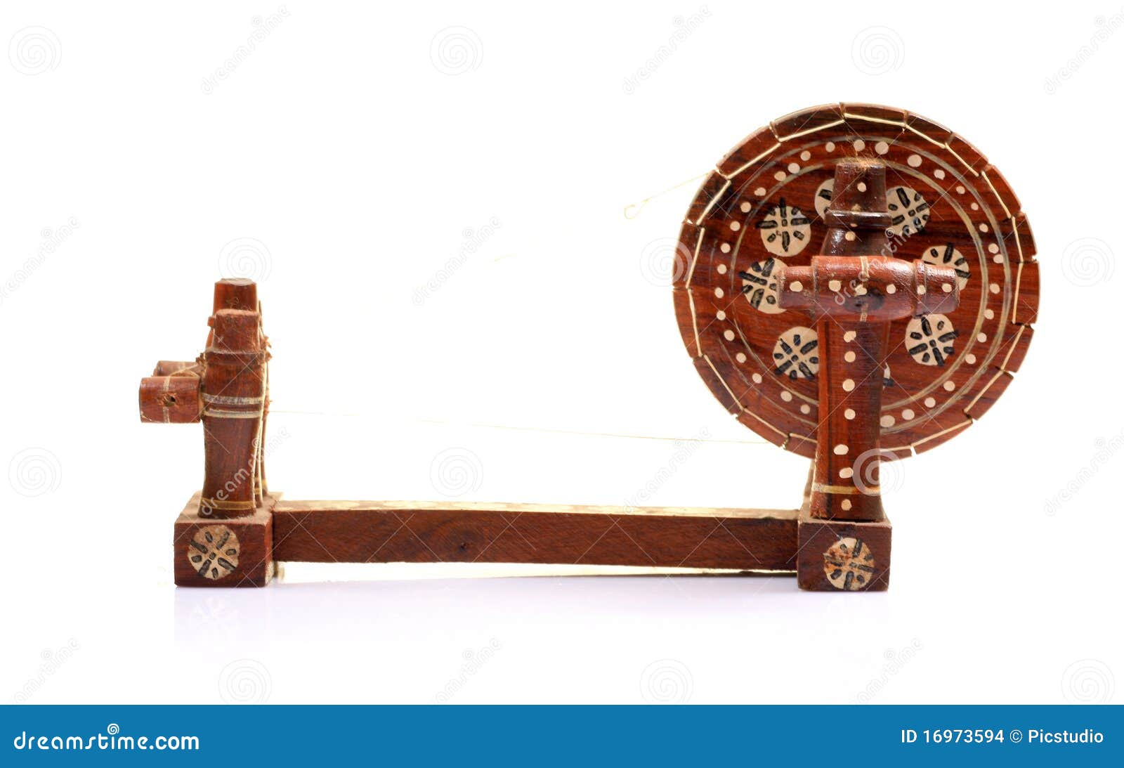 Vintage Thread Spindle Machine Charkha Stock Photo - Image of white ...