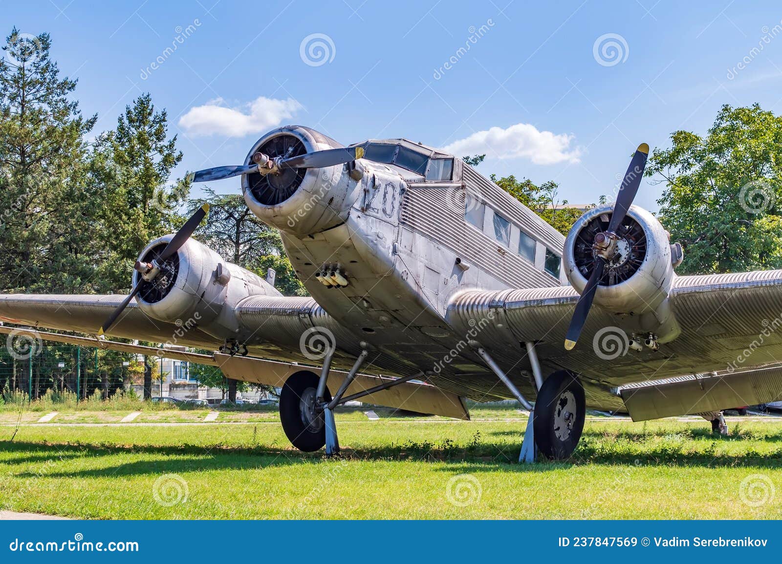 Vintage Three-engine Piston Commercial Airliner Editorial Stock Image ...