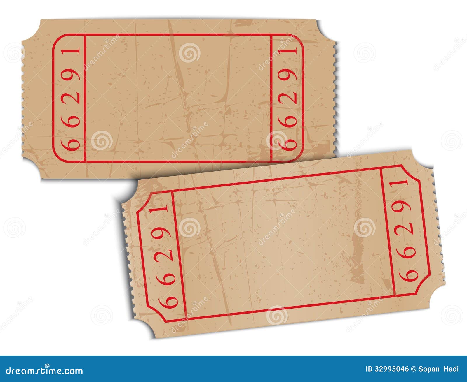 Vintage tickets stock vector. Illustration of paper, concept - 32993046